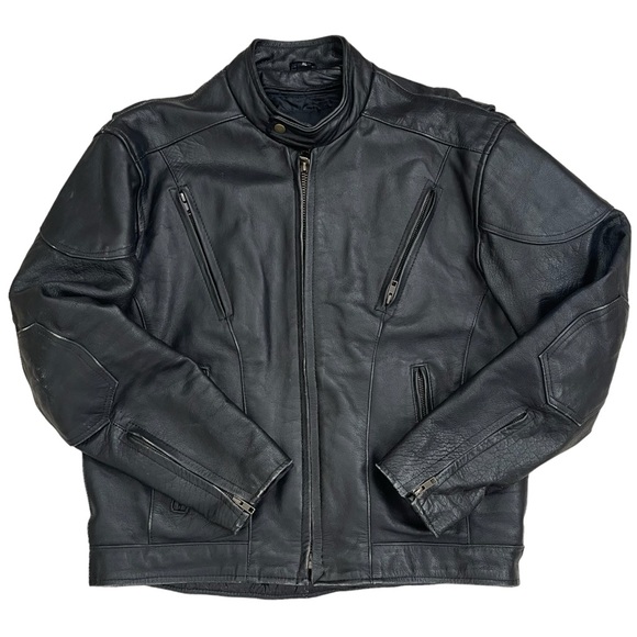 xelement | Jackets & Coats | Xelement Retro Black Leather Motorcycle ...